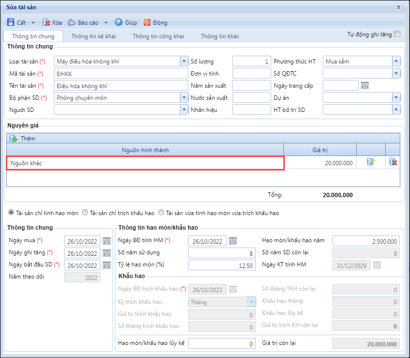 Mua TSCĐ bằng nguồn vốn kinh doanh của đơn vị (Có sử dụng phần mềm QLTS ...